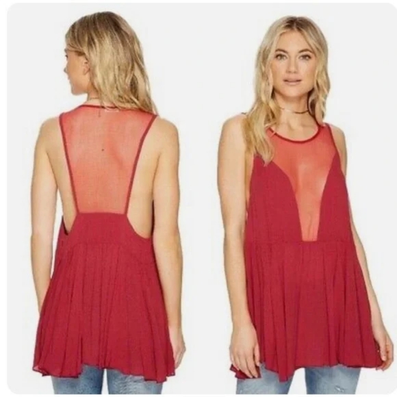 Free People | Tops | Nwt Intimately Free People Marble Sheer Racerback ...